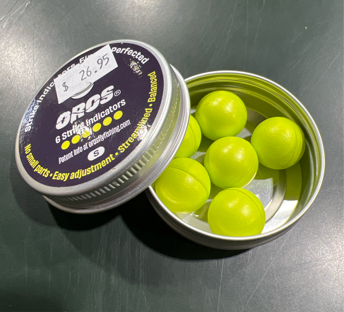 Oros Small Strike Indicator 6 Pack Chartreuse (In Storage Tin) — The ...