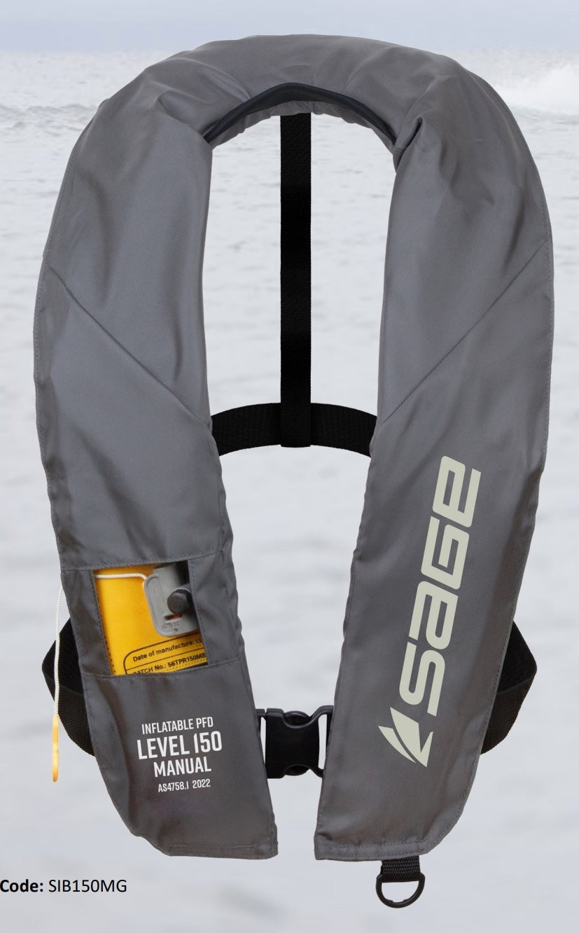 Sage Manual Inflatable Adult Life Jacket 150NM — The Flyfisher