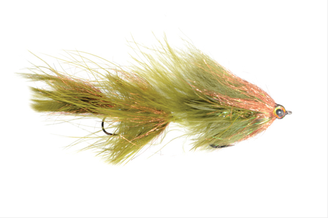 Mongrel Meat Olive Articulated Streamer — The Flyfisher